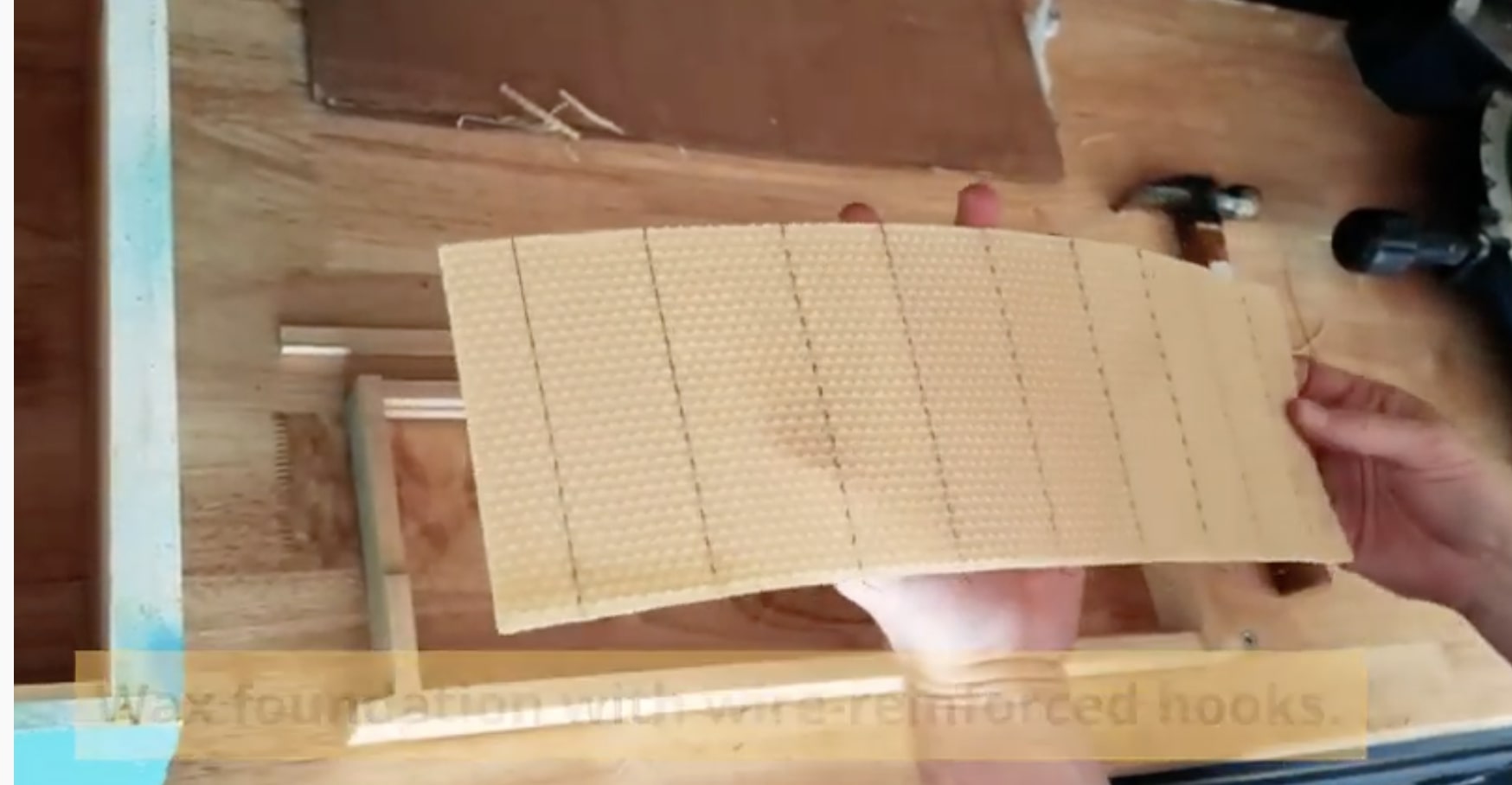 How to Add Wax Foundation to An Assembled Frame - Backyard Beekeeping